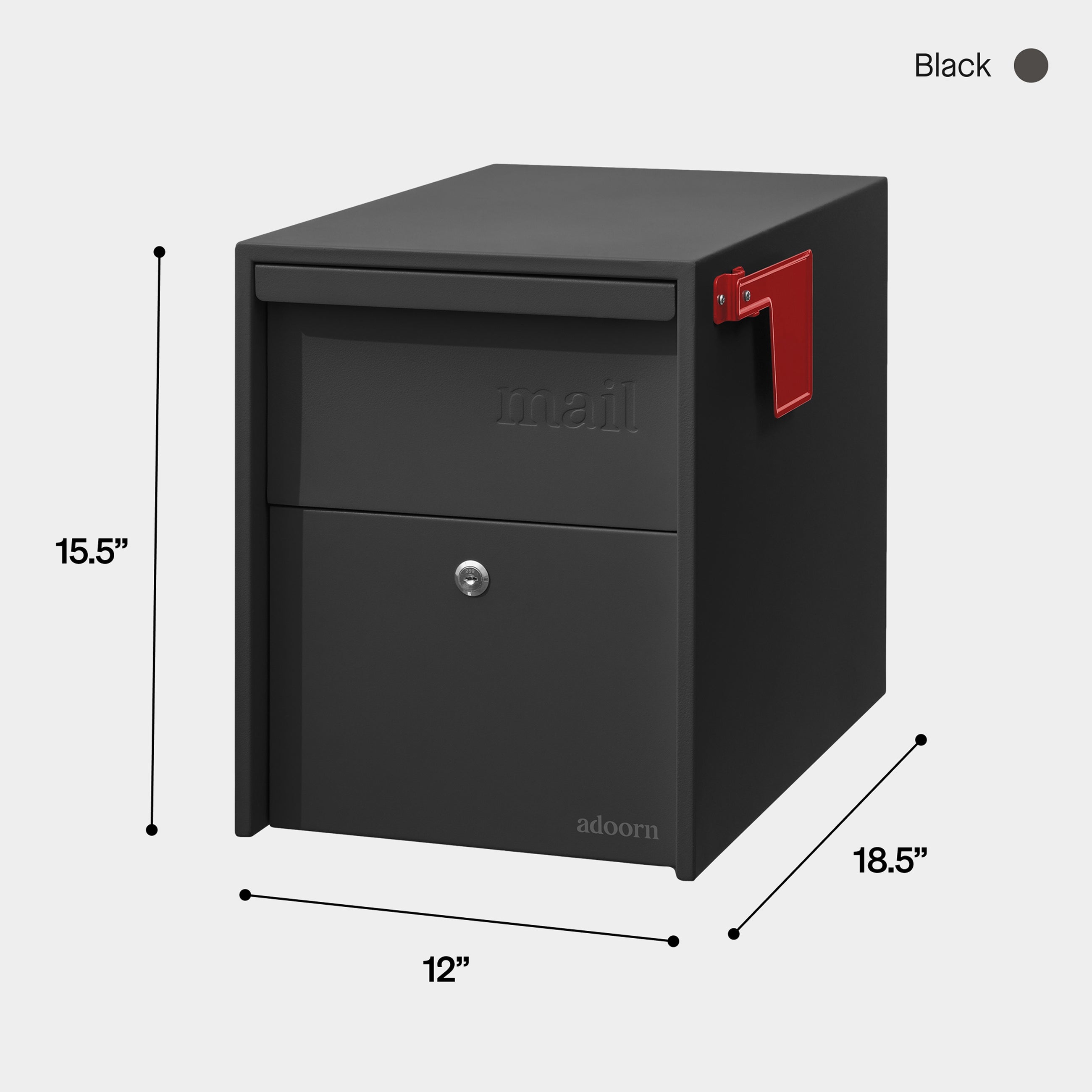 Locking Post Mount Mailbox | Large