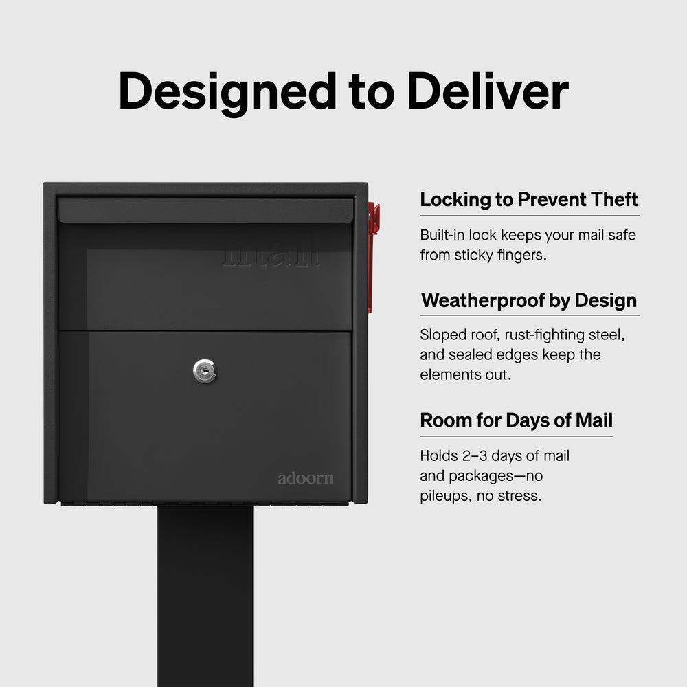 Post Mount Locking Mailbox | Small