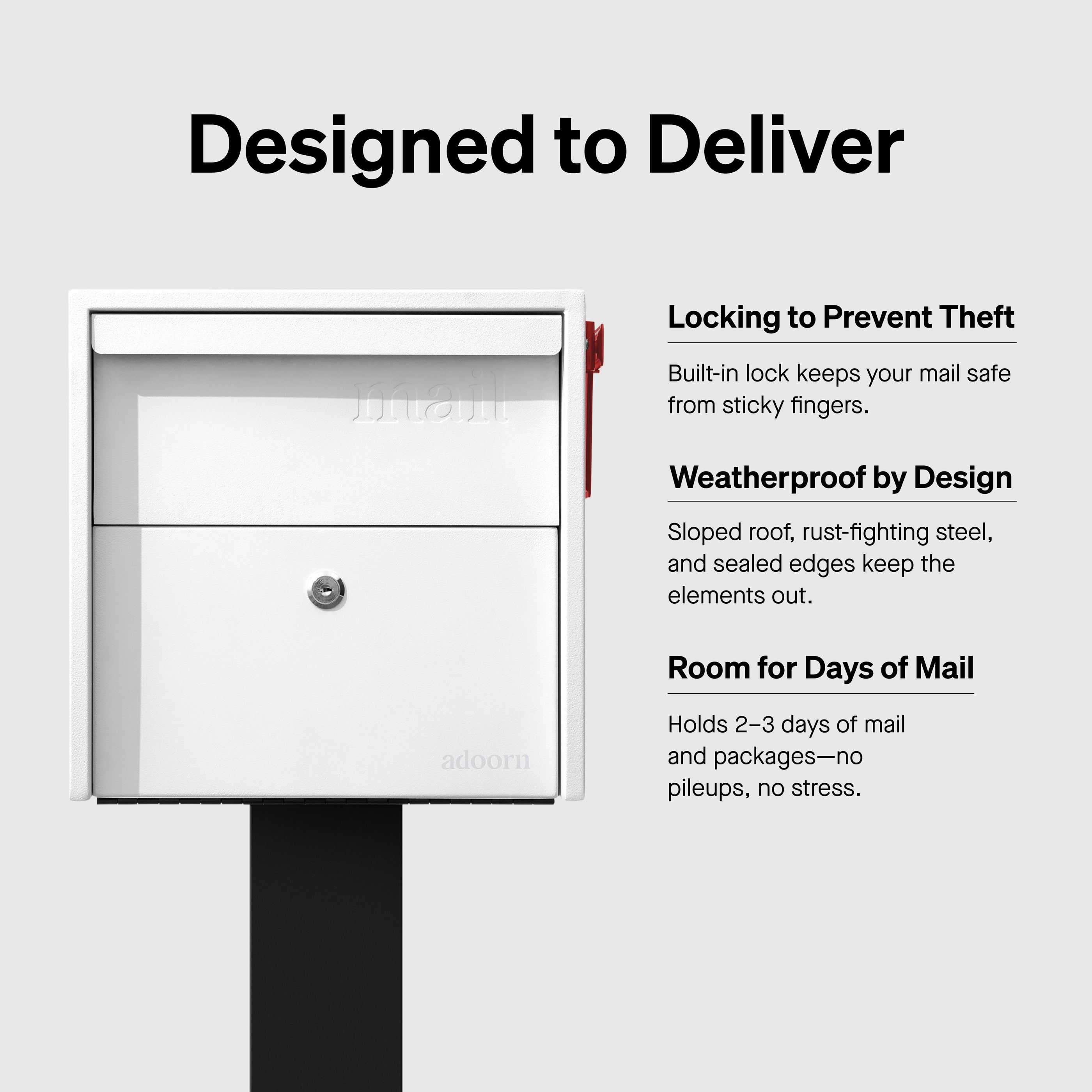 Post Mount Locking Mailbox | Small