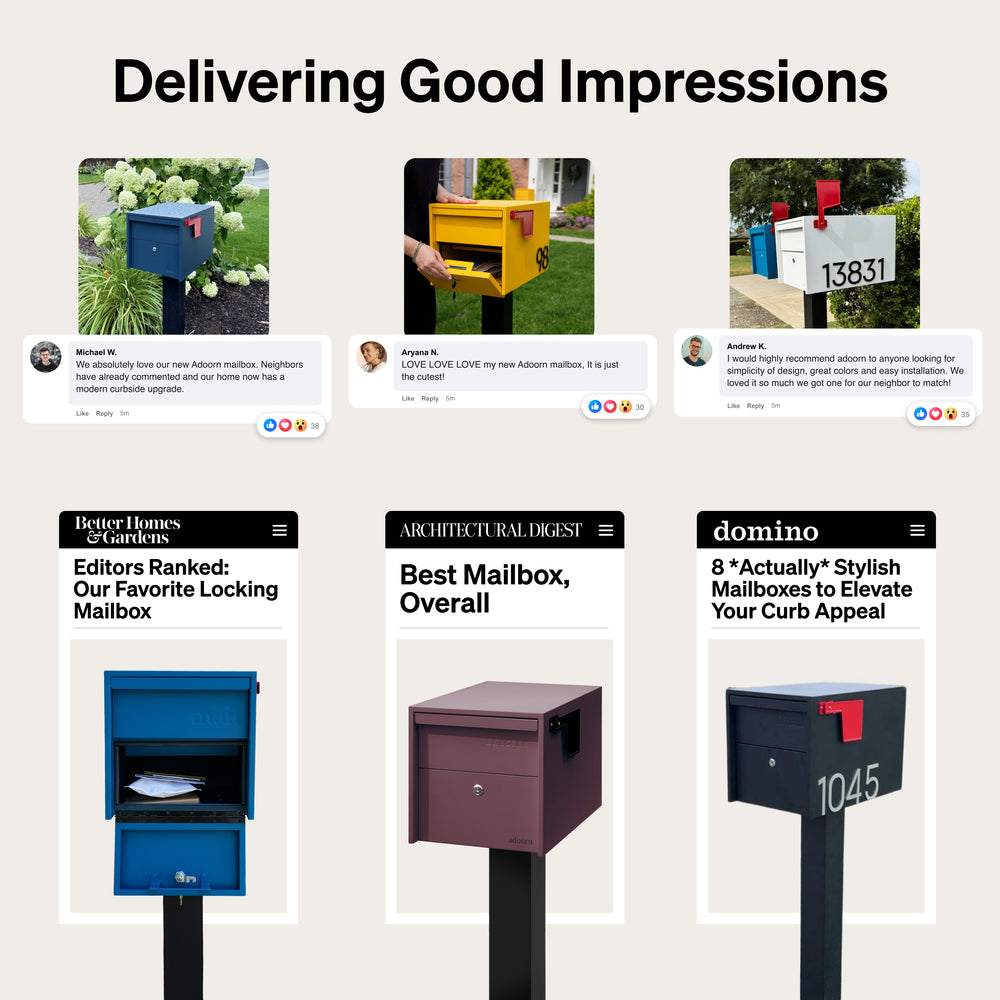 Locking Post Mount Mailbox | Small