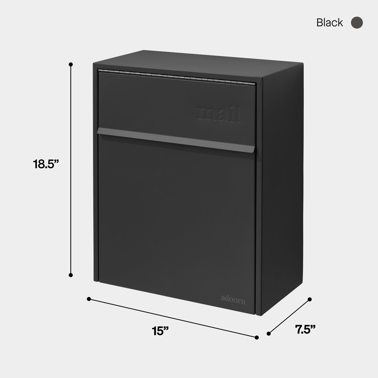 Large Locking Wall Mount Mailbox | Adoorn